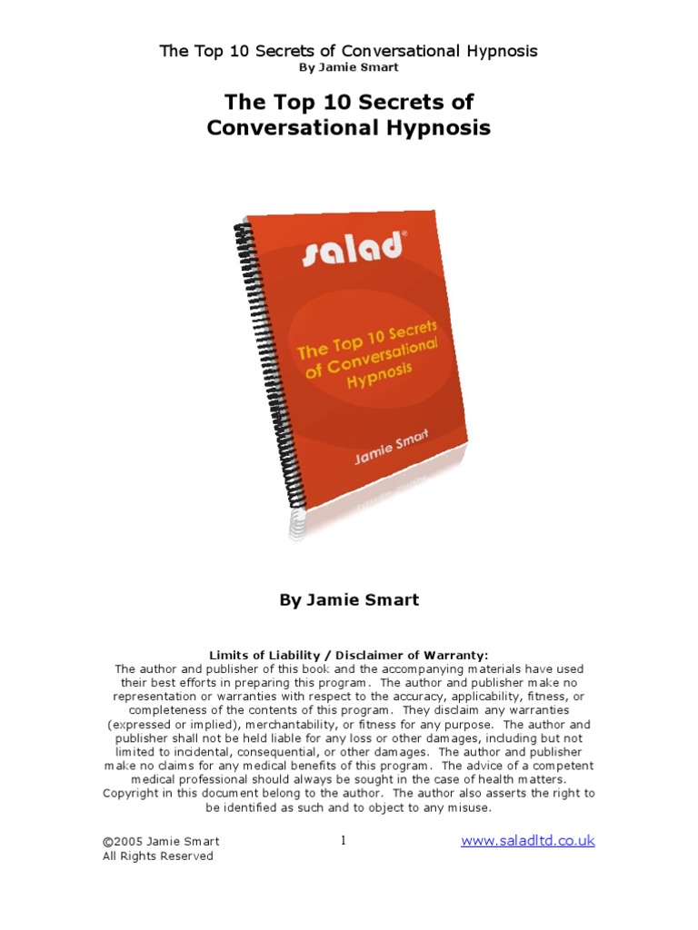The Top 10 Secrets of Conversational Hypnosis | PDF | Hypnosis | Neuro Linguistic Programming