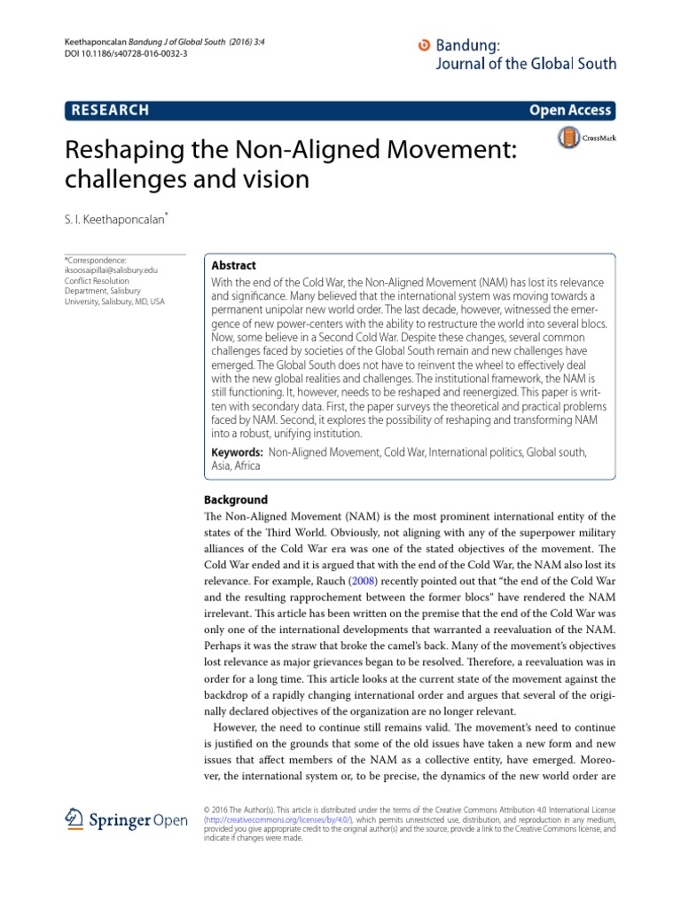 Reshaping The Non-Aligned Movement Challenges and PDF | PDF | Non ...