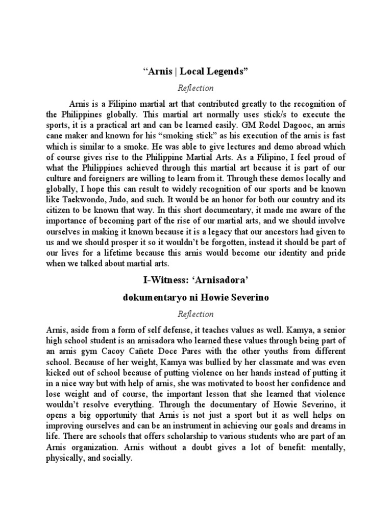 Physical Education - Reflection | PDF | Behavior Modification | Arts ...