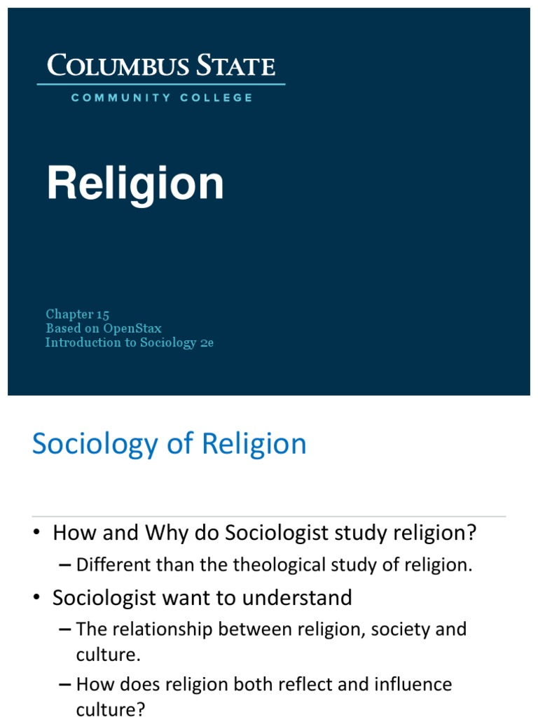 Religion: Based On Openstax Introduction To Sociology 2E | PDF
