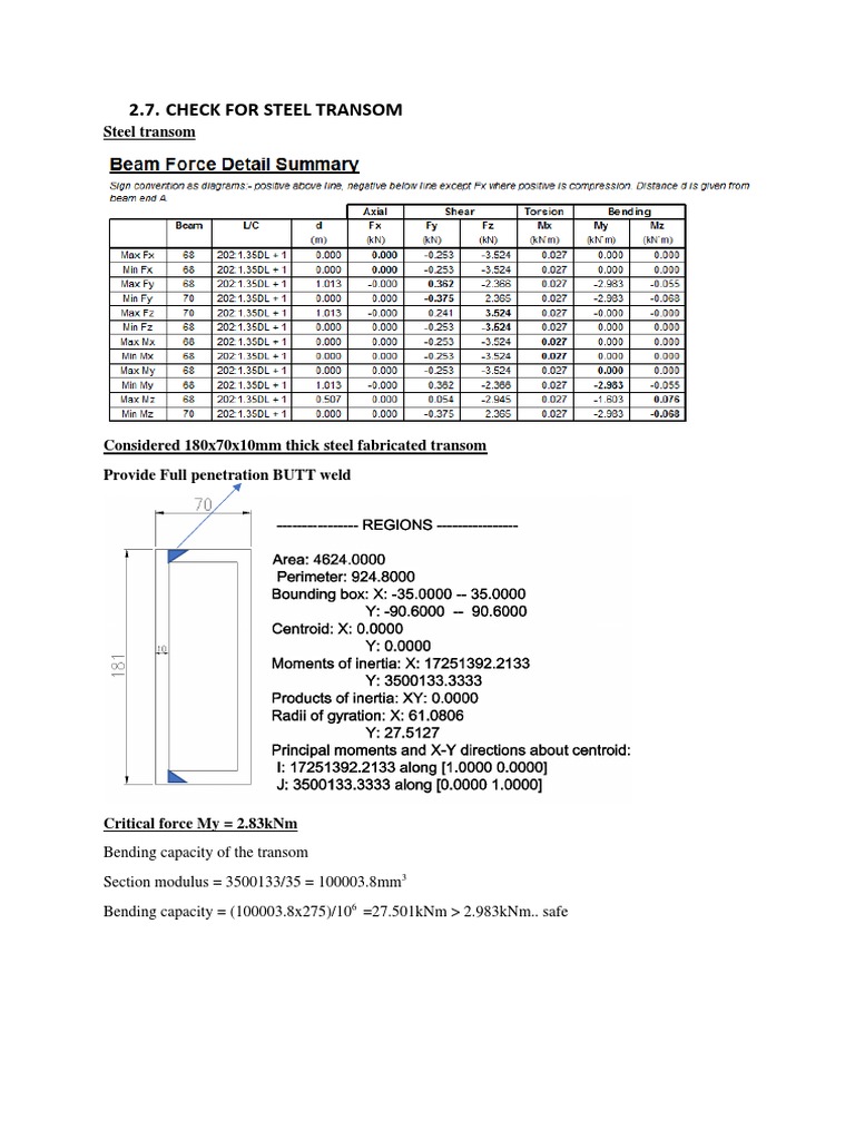 2.7. Check For Steel Transom | PDF