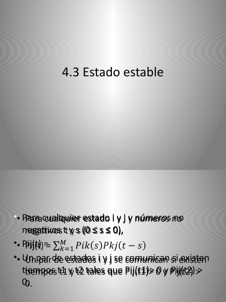 Probabilidades en Estado Estable de Markov | PDF | Cadena Markov ...
