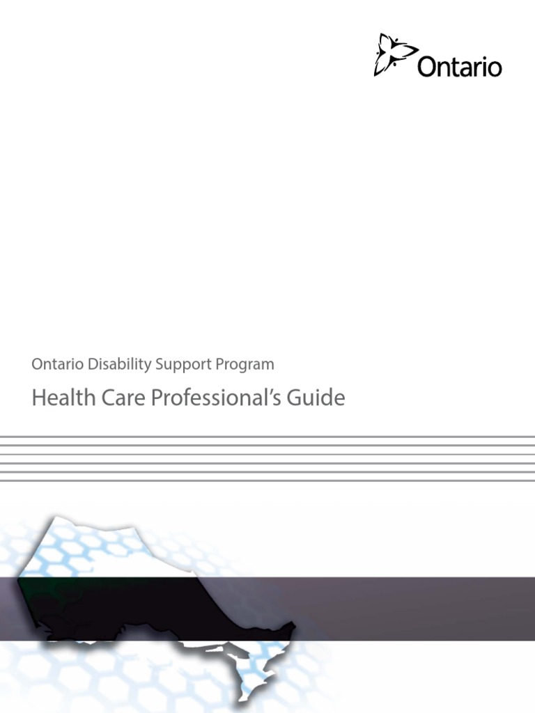 Health Care Professional's Guide: Ontario Disability Support Program ...