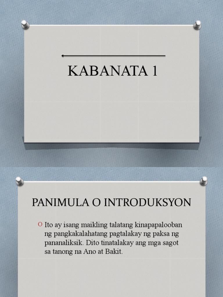 Kabanata 1 | PDF