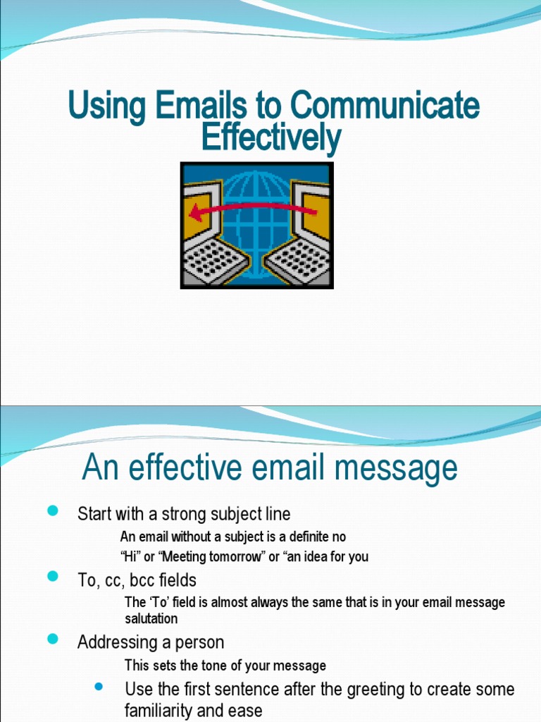 Using Emails To Communicate Effectively | PDF | Communication | Human ...