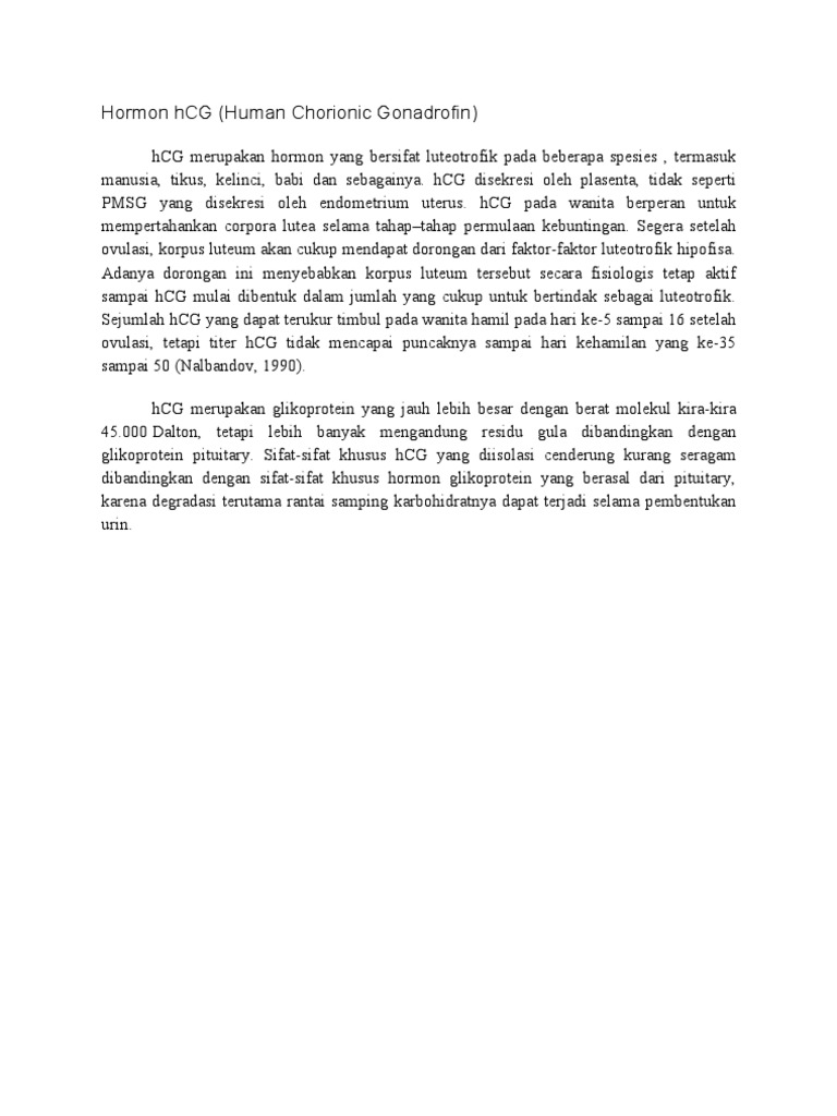 Hormon HCG | PDF | Kesehatan Holistik