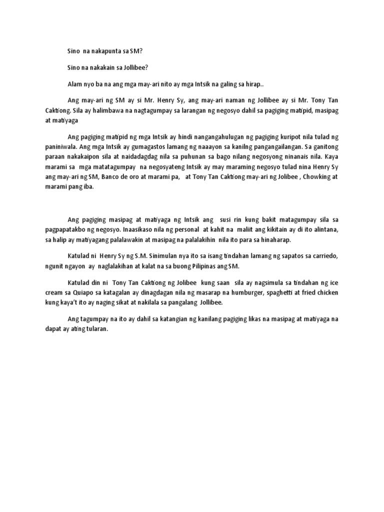 Intsik Katangian | PDF