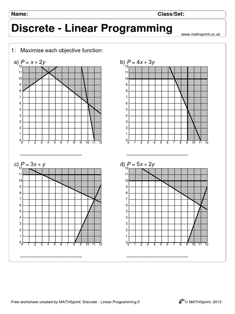 D1 Linear Programming Pdf Algorithms And Data Structures Mathematical Concepts 