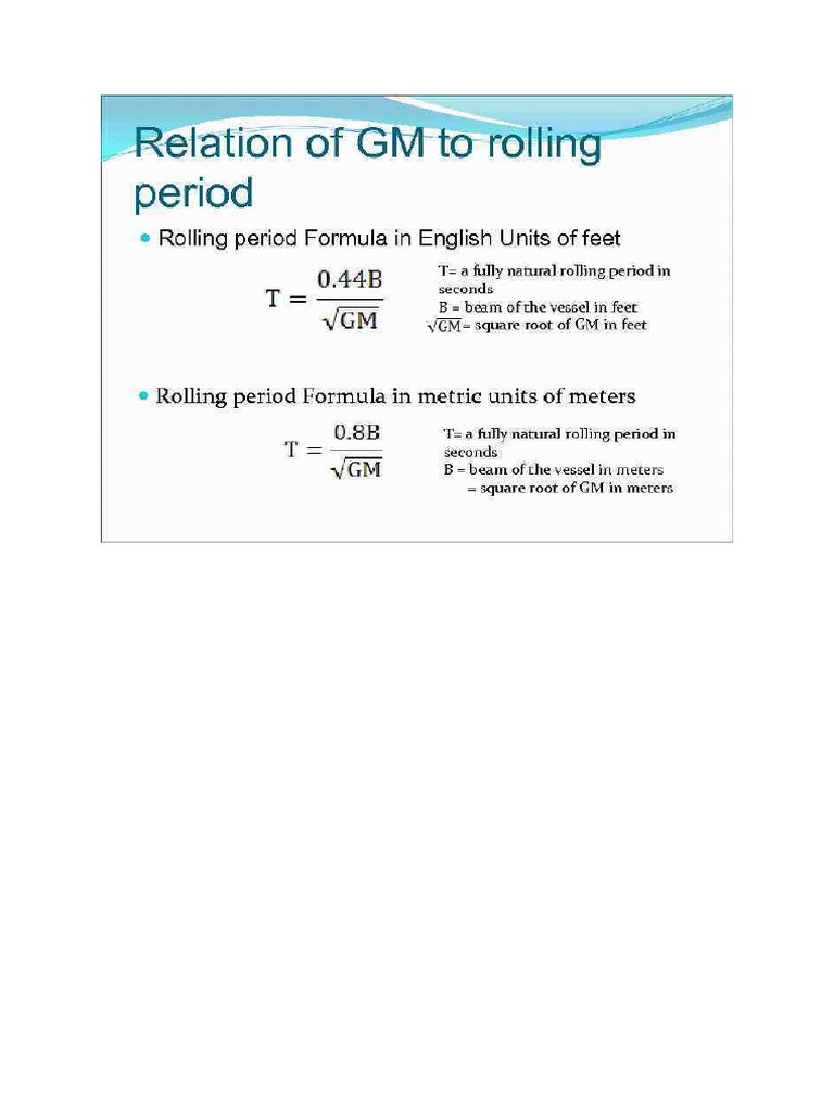 Relating GM To Roll Period | PDF