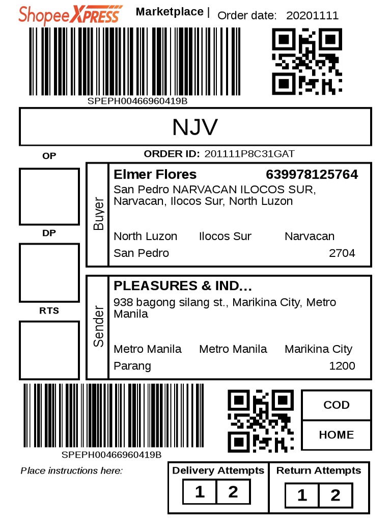 Elmer Flores 639978125764: SPEPH00466960419B | PDF