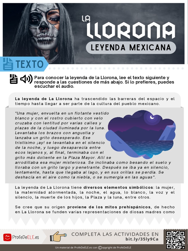 La Leyenda de La Llorona - Texto y Preguntas | PDF