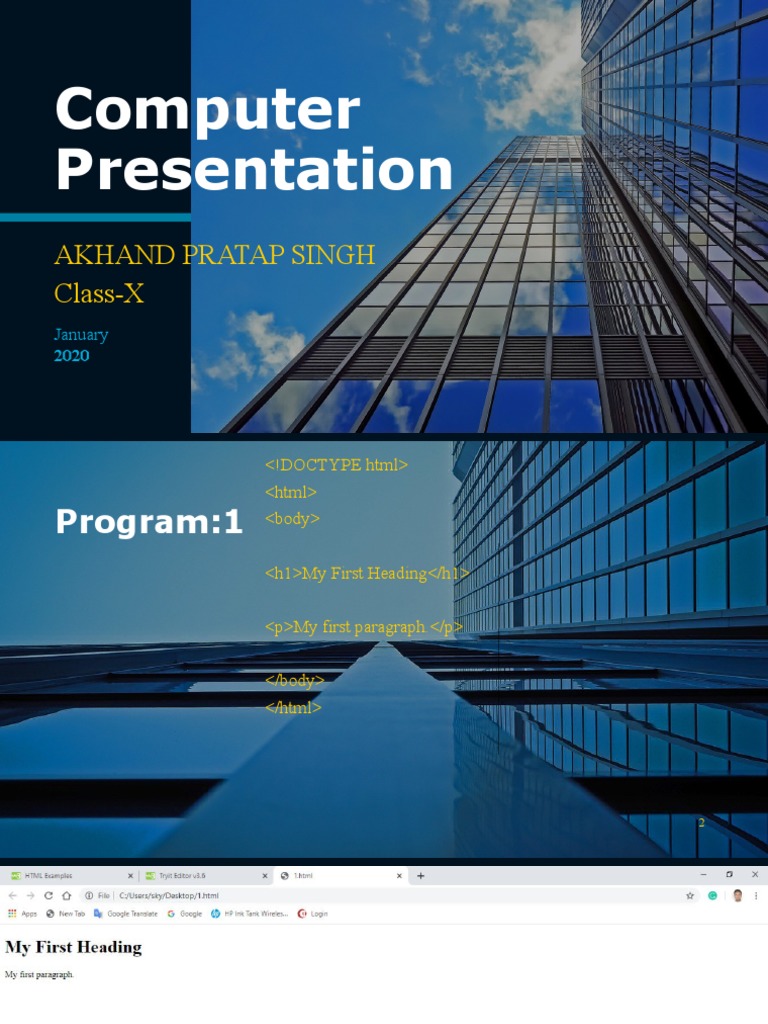 Computer Presentation Akhand Pratap Singh | PDF