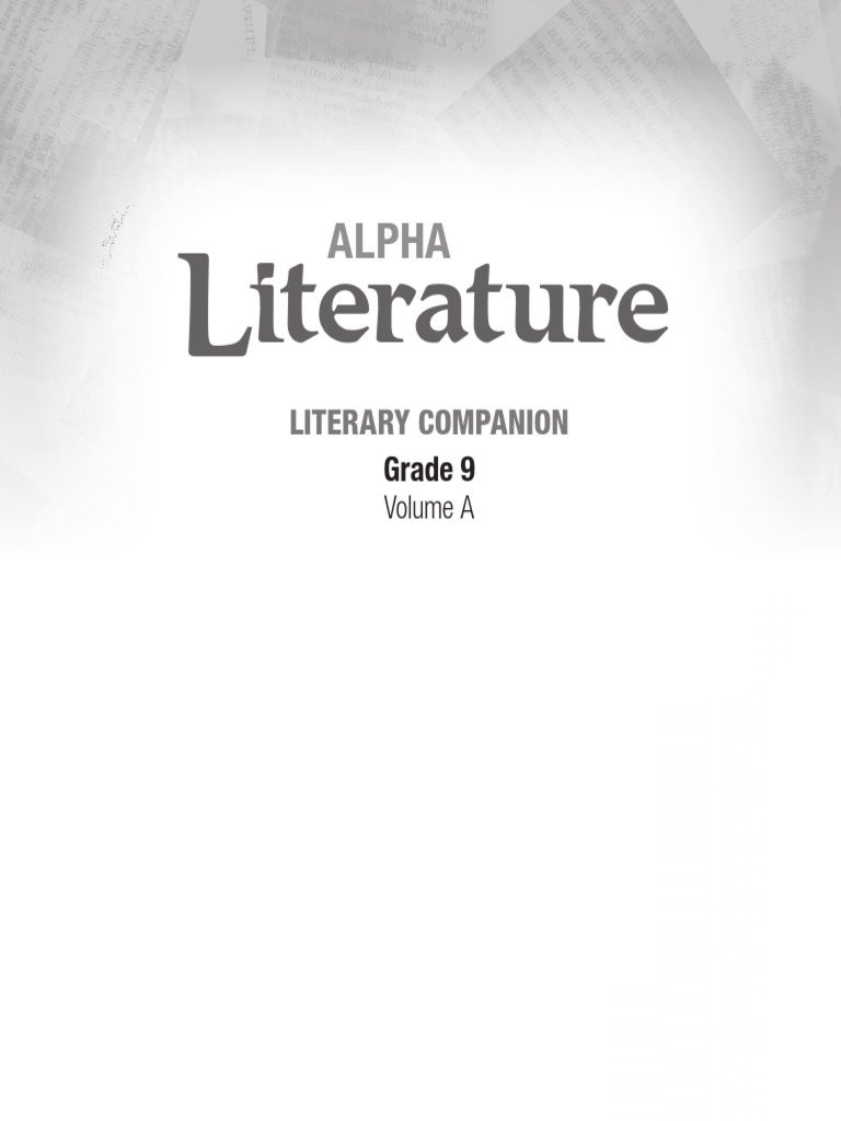 Literary Companion VOL A Grade 9 | PDF | Publishing | Books