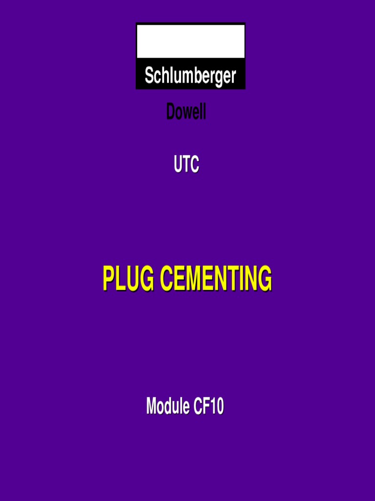 Effective Cement Plug Techniques | PDF | Casing (Borehole) | Mining