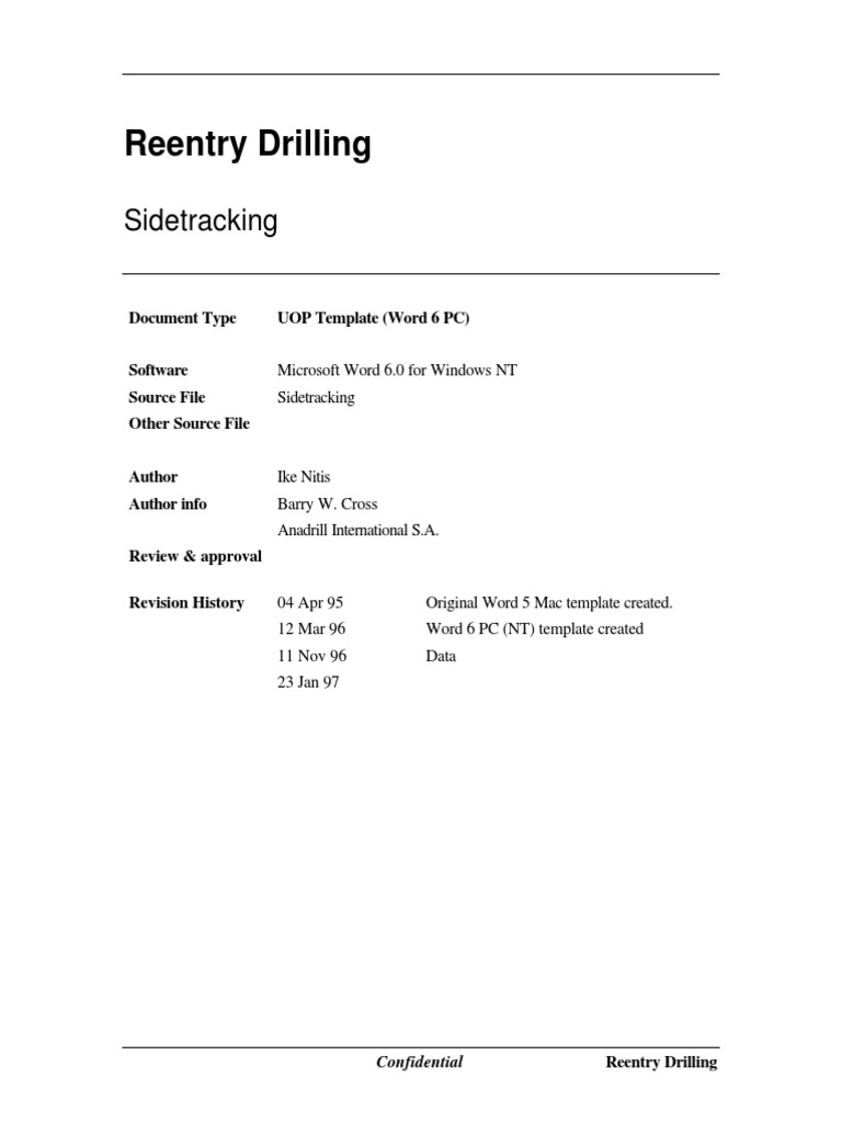 Reentry Drilling Sidetracking PDF | PDF | Casing (Borehole) | Oil Well