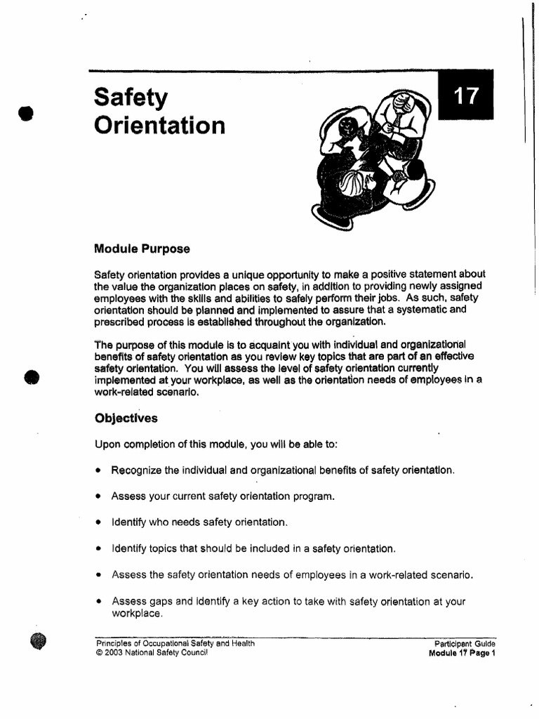 Safety Orientation: Module Purpose | PDF | Occupational Safety And ...