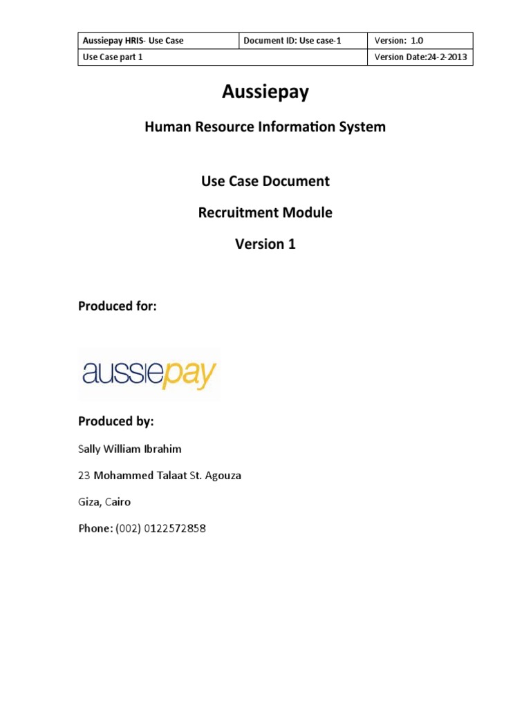 Aussiepay: Human Resource Information System | PDF | Social Media ...