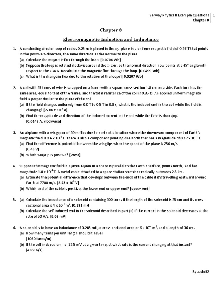 Physics II: Electromagnetic Induction | PDF | Magnetic Field | Inductor