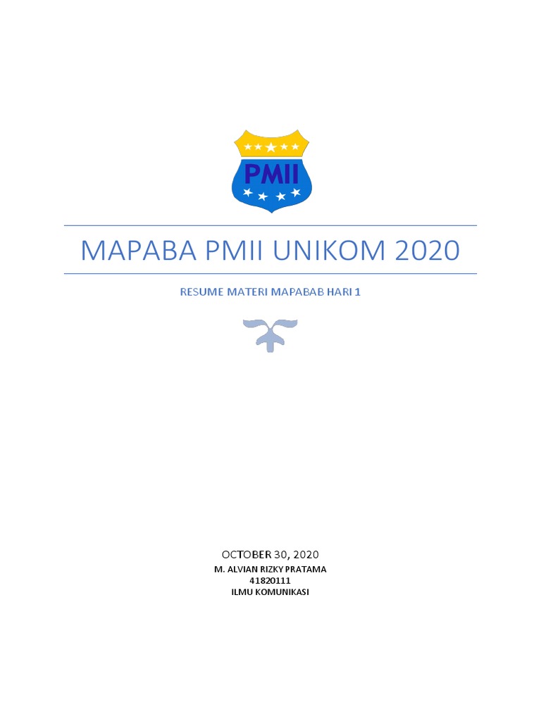 Mapaba Pmii Unikom 2020 | PDF