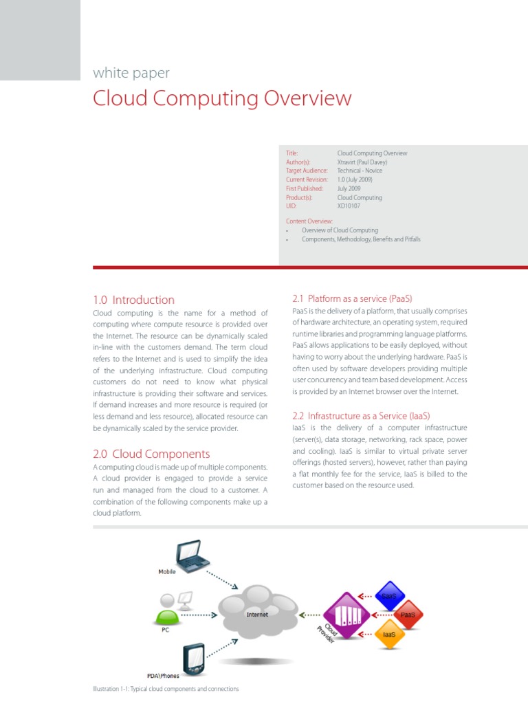 XD10107 Cloud Computing Overview | Download Free PDF | Platform As A ...