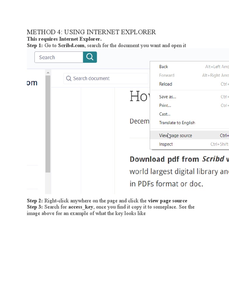 Method 4: Using Internet Explorer: Image Above For An Example of What ...