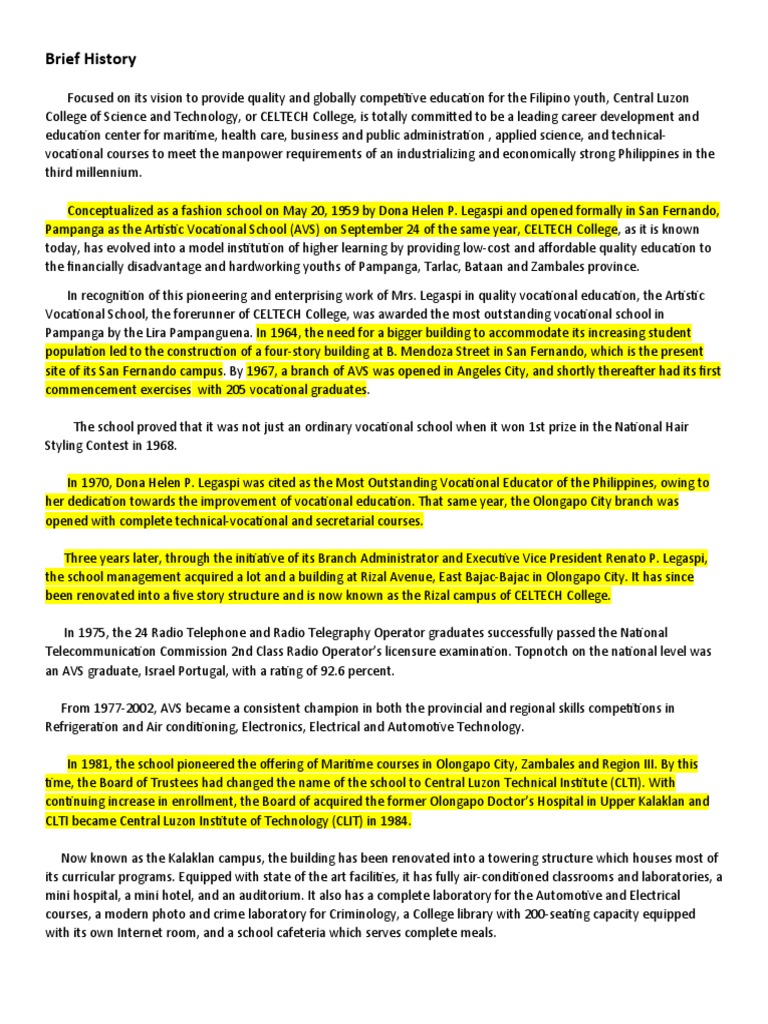 Brief History | PDF | Further Education | Labour