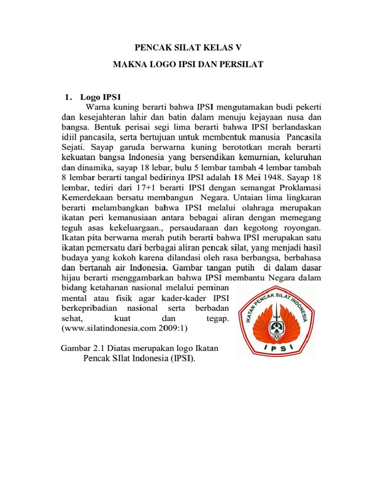 Makna Logo Ipsi Dan Persilat PDF | PDF