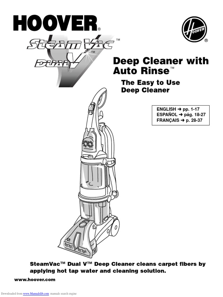 Hoover-F7425-900 Manual2 | PDF | Vacuum Cleaner | Ac Power Plugs And ...