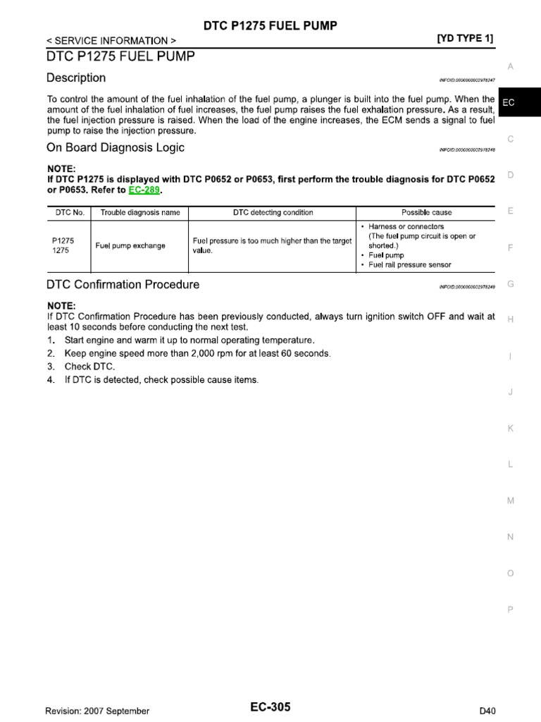 Nissan Navara Electronica Ec p1275 | PDF