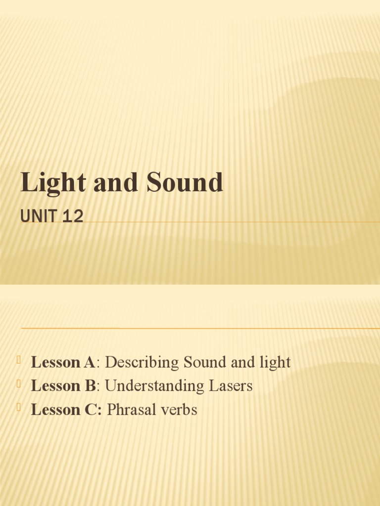 Light and Sound: Unit 12 | PDF