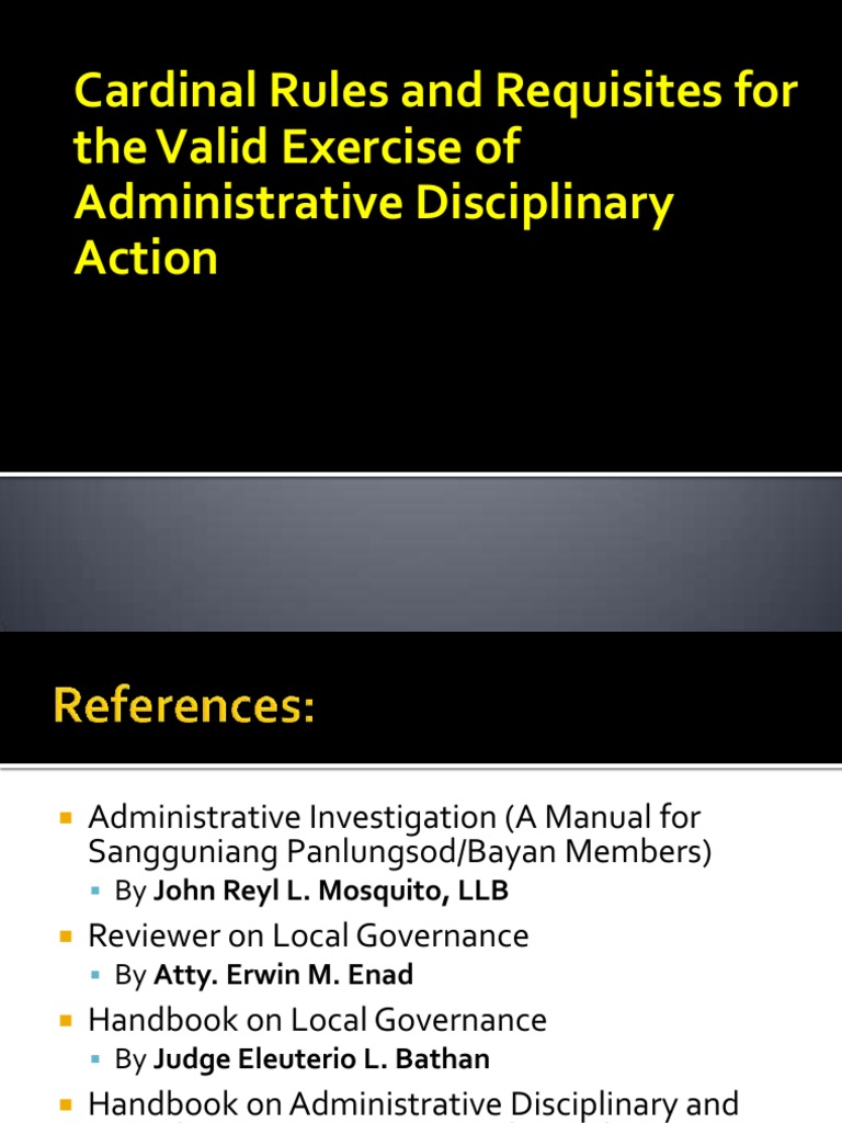 Cardinal Rules in Admin Investigation | PDF | Burden Of Proof (Law ...