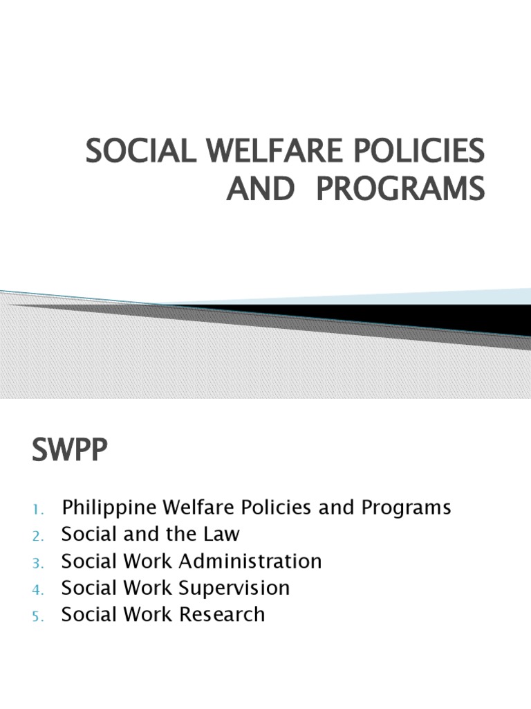 Social Welfare Policies and Programs | PDF | Business