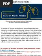 The Six-Step Rational Decision-Making Model | PDF | Decision Making ...