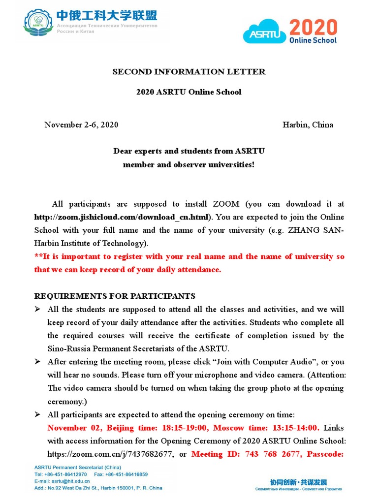 Second Information Letter | PDF