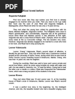 List of Women That Dr. Jose Rizal Loved | PDF