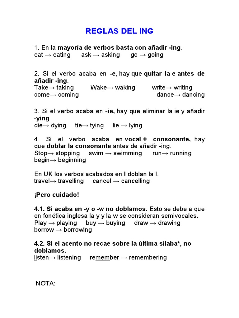 Reglas Del Ing | PDF | Voz humana | Fonética