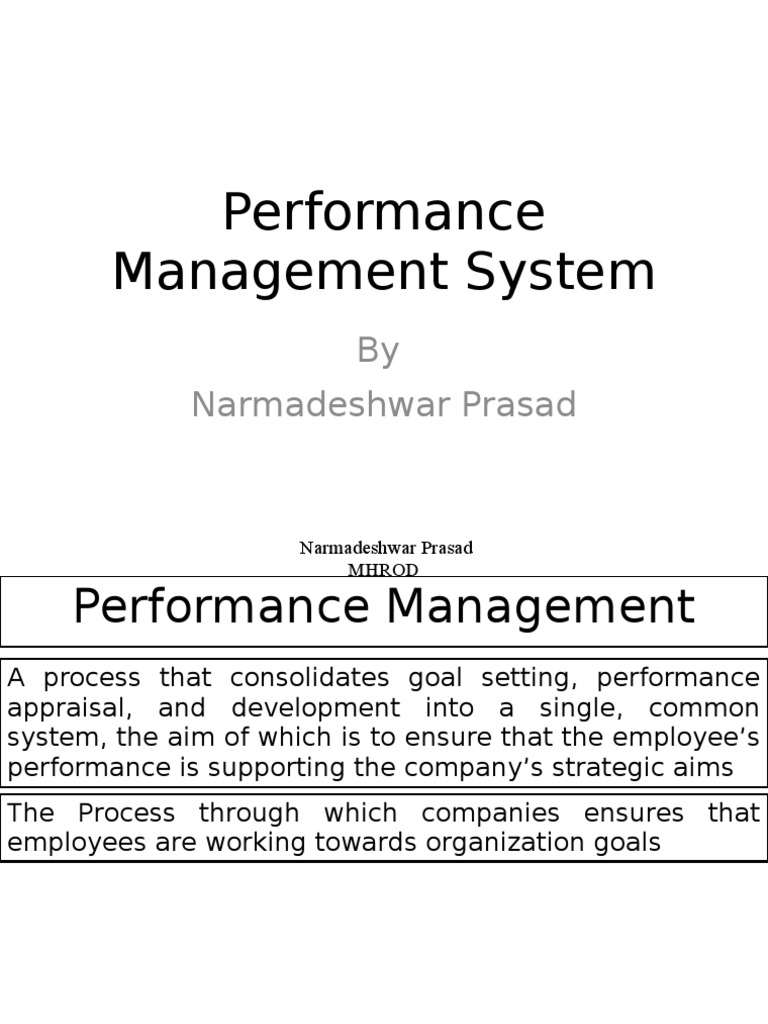 Performance Management System Ppt