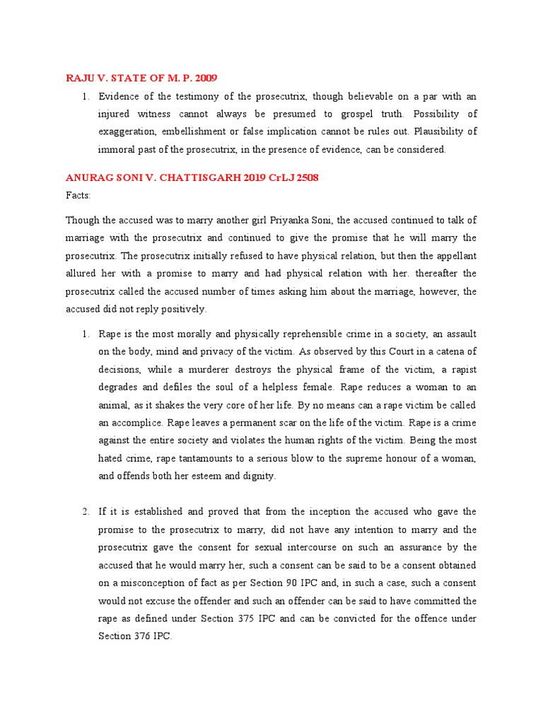 Rape Case | PDF | Rape | Consent