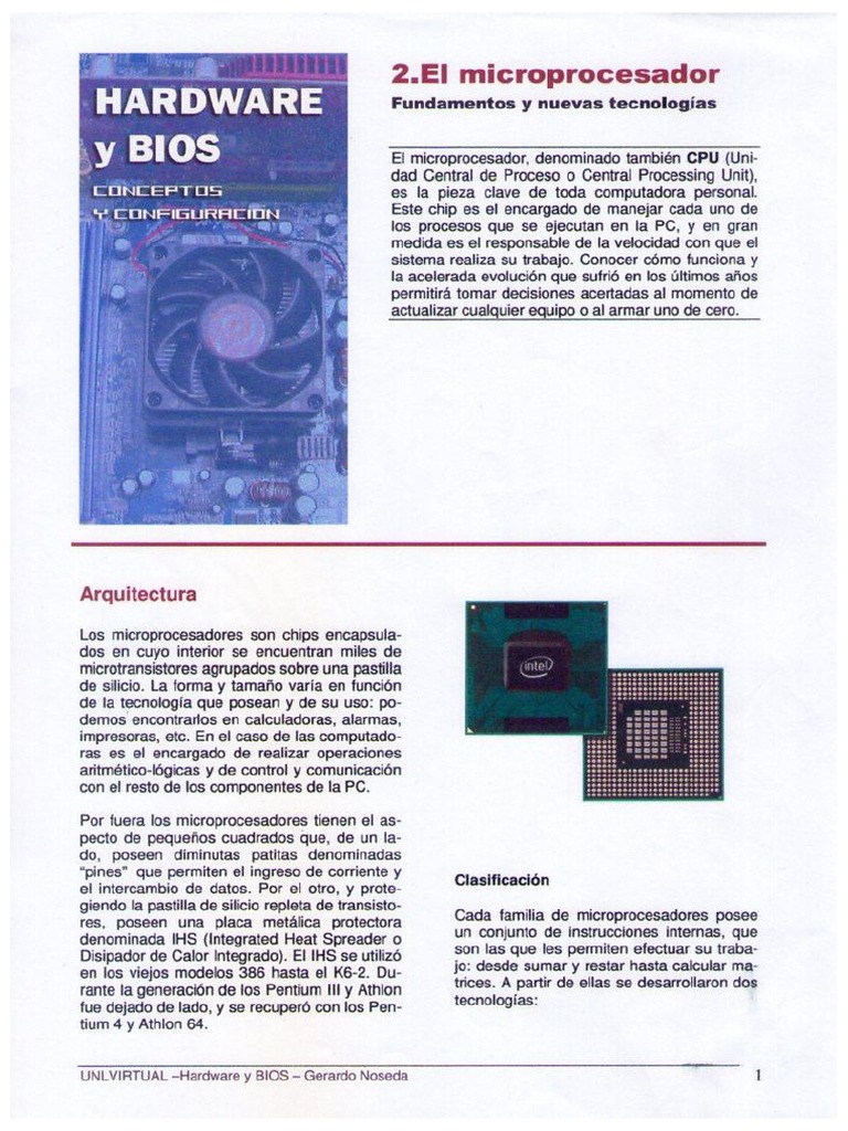 Guía de Lectura Microprocesador | PDF