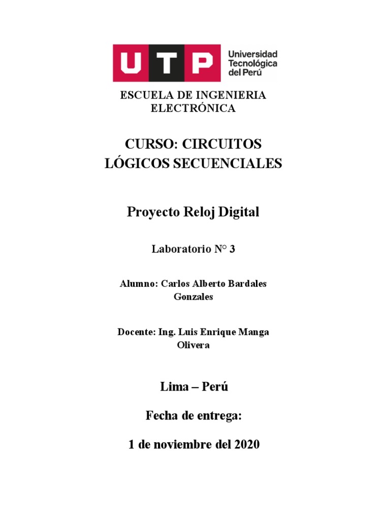 Proyecto Reloj Digital | PDF | Reloj | Electrónica