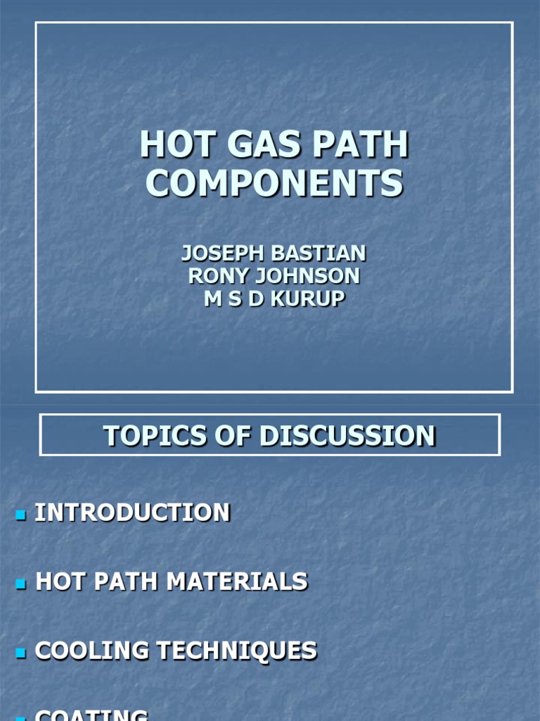 Hot Gas Path Component Overview | PDF | Corrosion | Chemical Substances