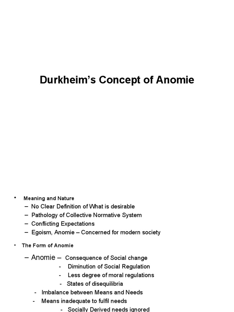 Concept of Anomie | PDF