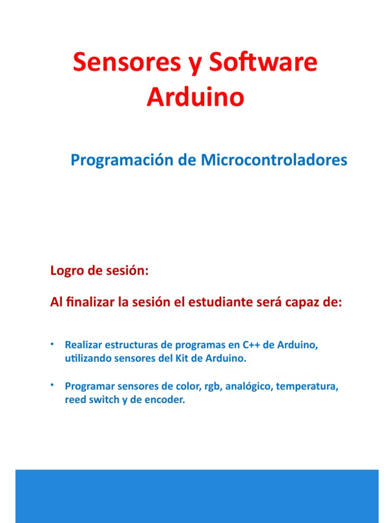 Sesion 12 Arduino 1 | PDF | Sensor | Arduino