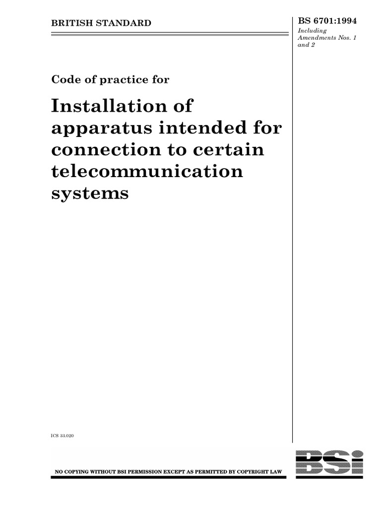 British Standard for Installation of Apparatus | PDF | Business