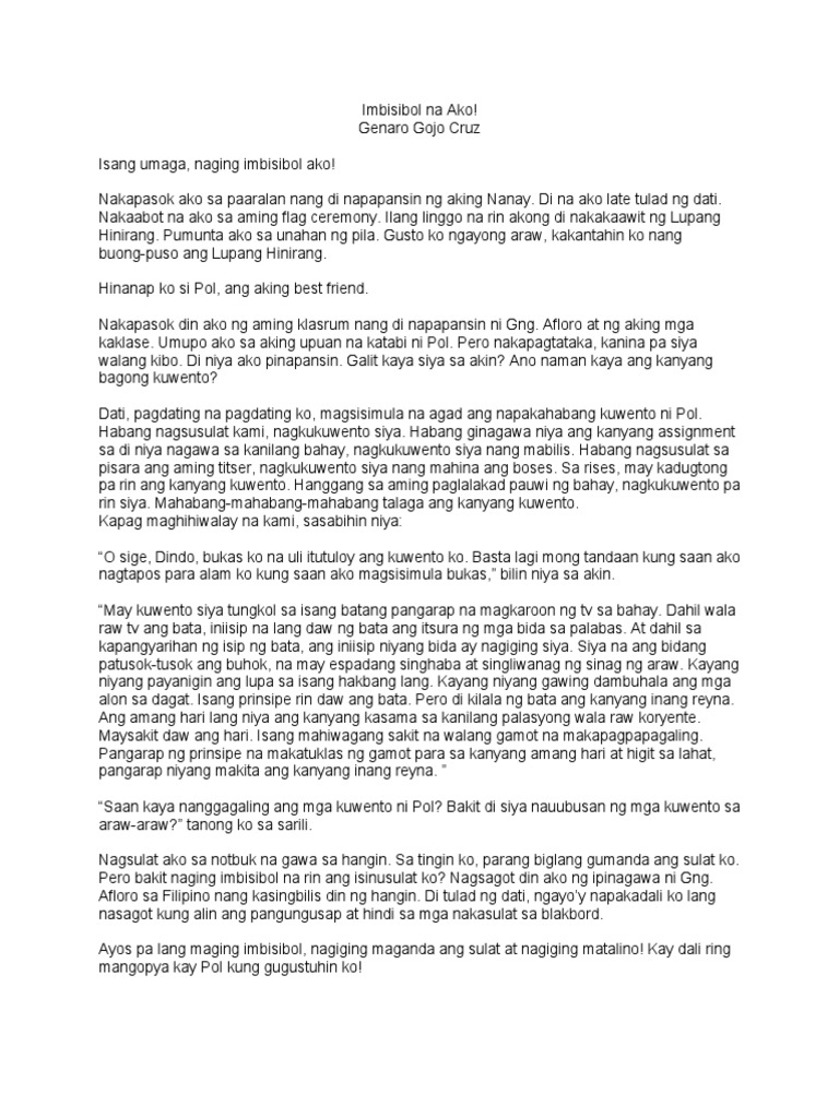 Imbisibol Na Ako Ni Genaro Gojo Cruz PDF | PDF