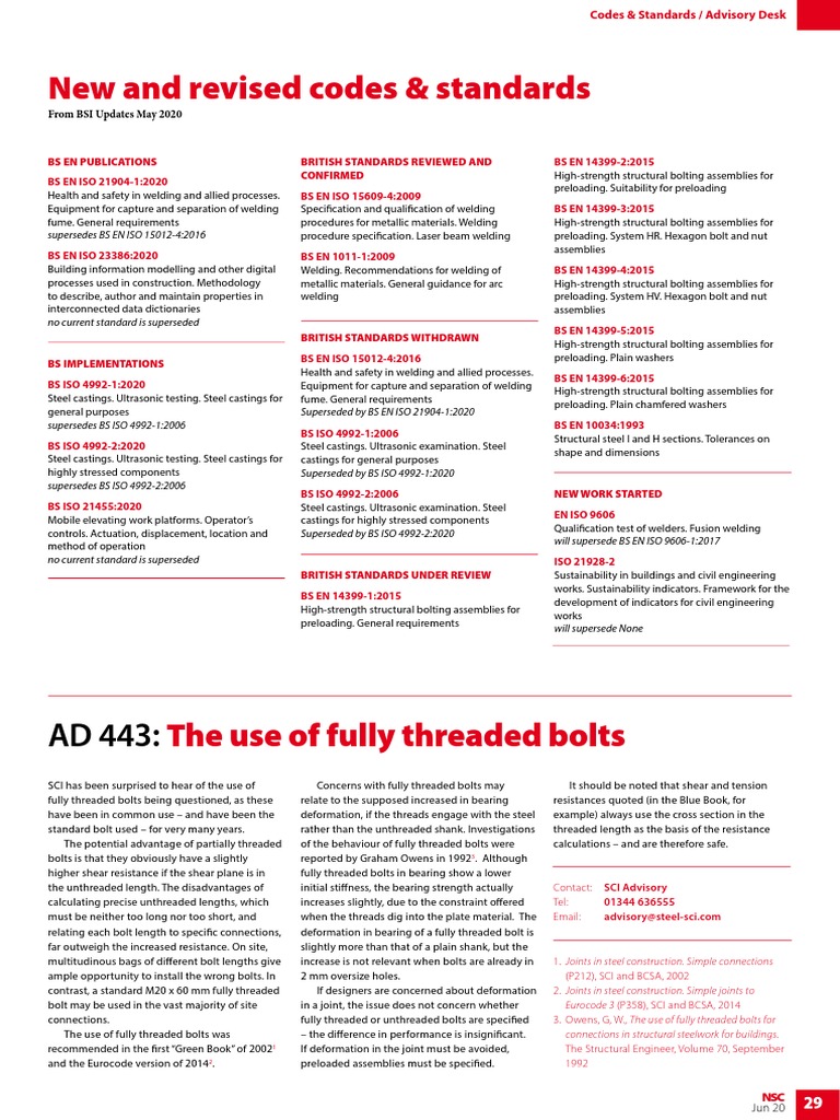 New and Revised Codes & Standards: From BSI Updates May 2020 | Download ...