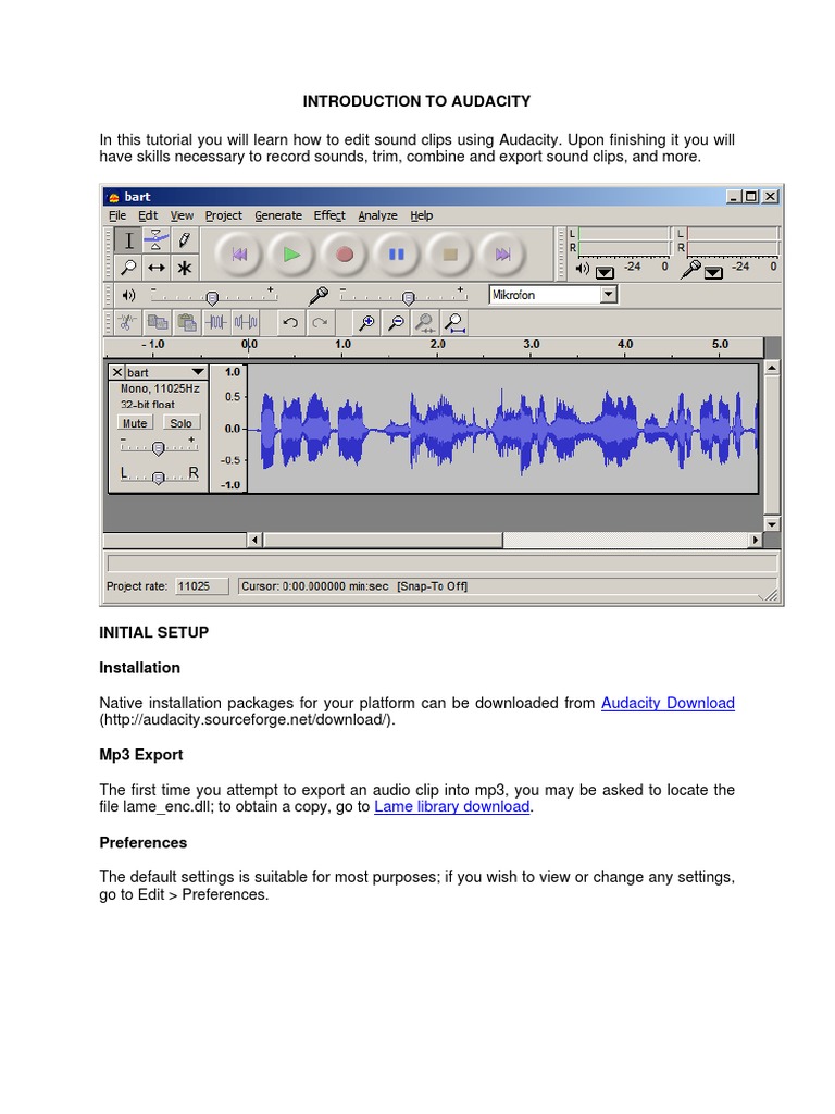 Introduction Audacity | PDF | Mp3 | Computing