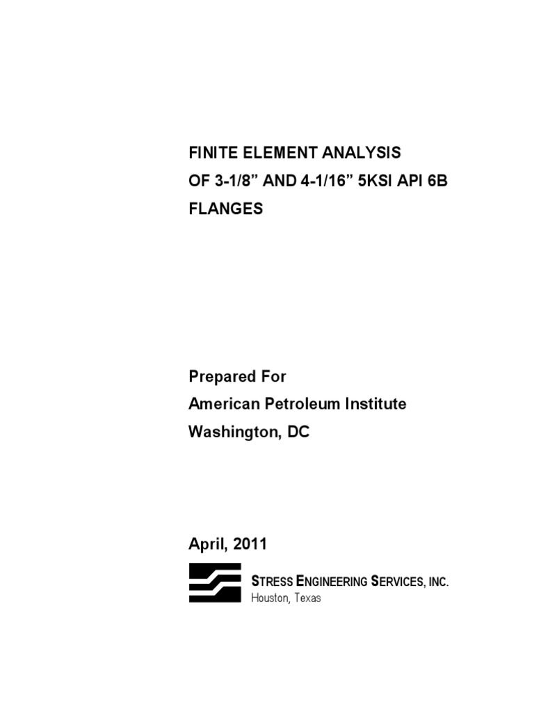 FE Analysis of Flanges | Download Free PDF | Stress (Mechanics) | Bending