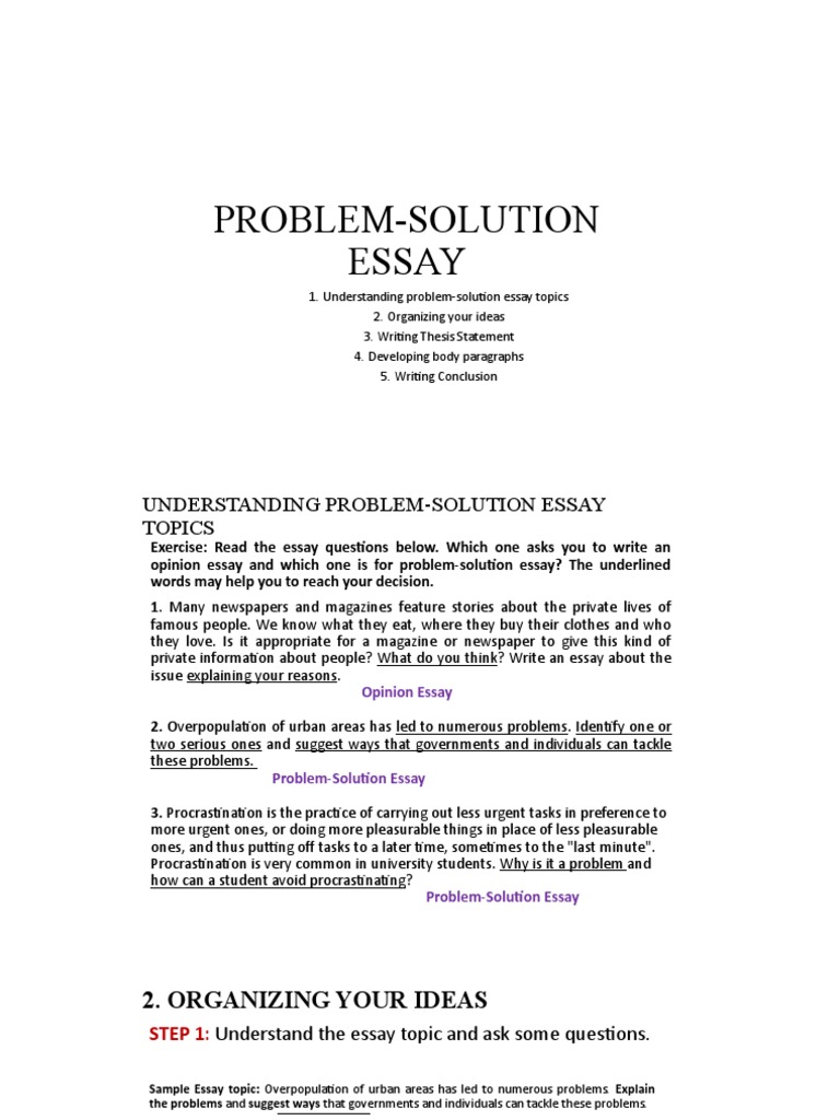 WEEK8 - Problem-Solution Essay | PDF | Procrastination | Professional Skills