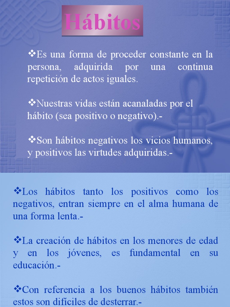 Hábitos y Virtudes | PDF